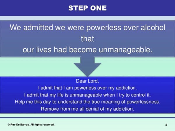 ES&F 12 Steps in 1 Hour Sessions Step 1 Format – Emotional Sobriety And ...